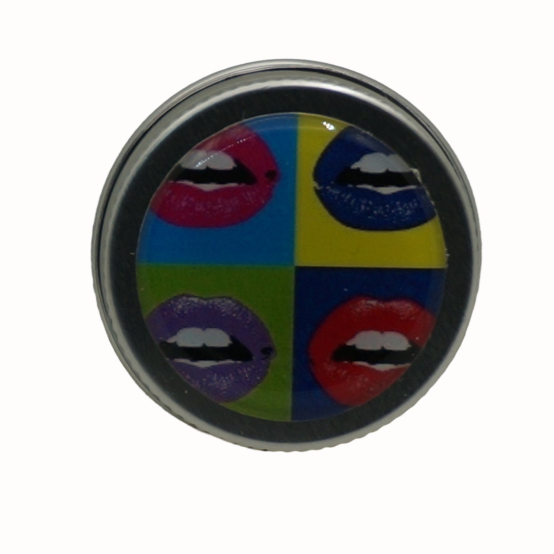 Lips, Pop Art, Retro, 15ml Round Storage Tin Trinket Pill Box Mint Box ...