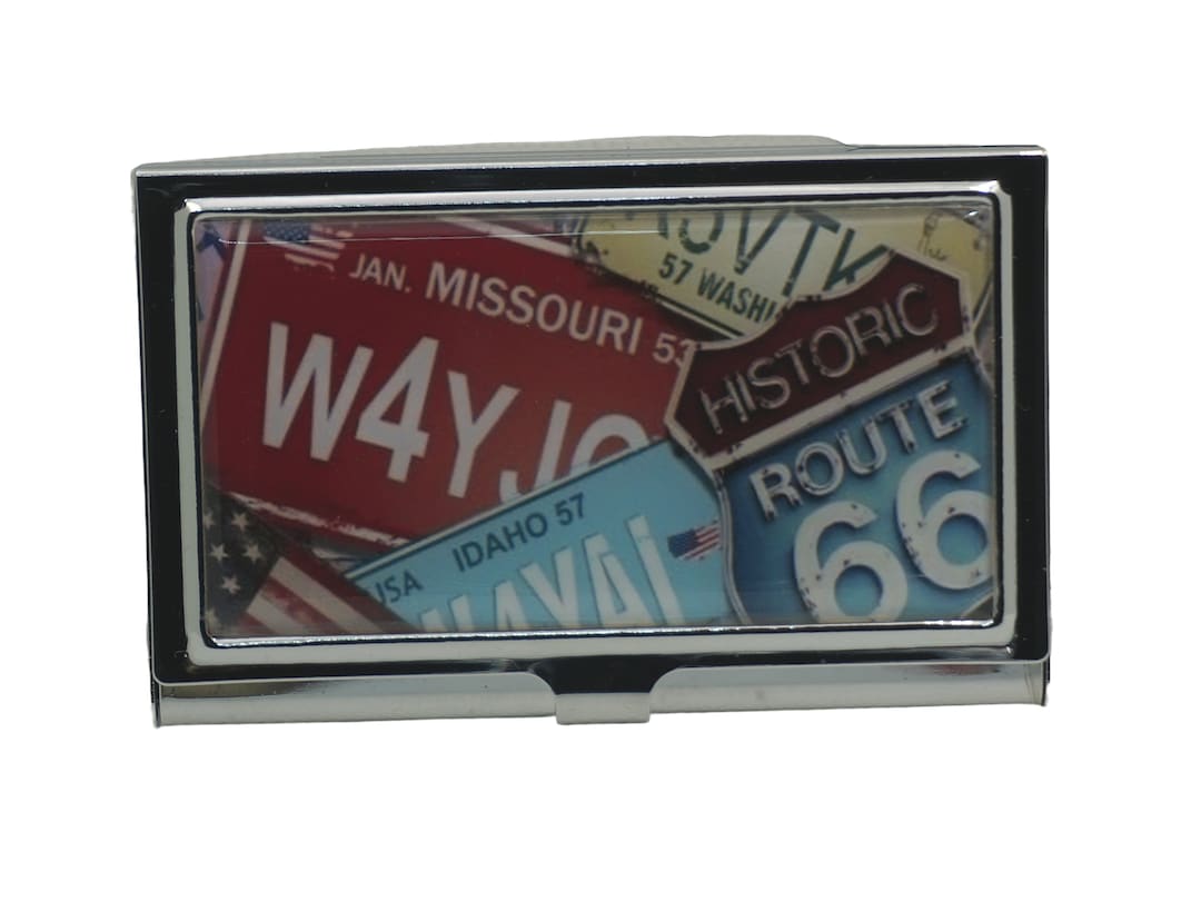 Route 66, Licence Plates, Numberplates, Card Holder, Metal Business ...