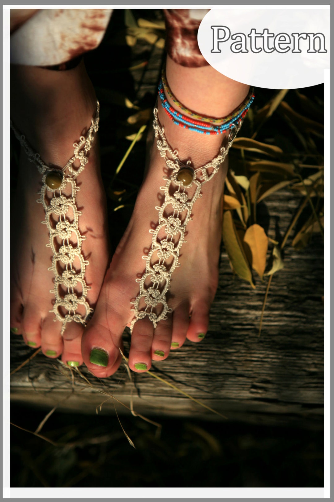 Pattern-needle Tatting-deluxe Tatted Foot Thong PDF Pattern by Rustikate - Etsy