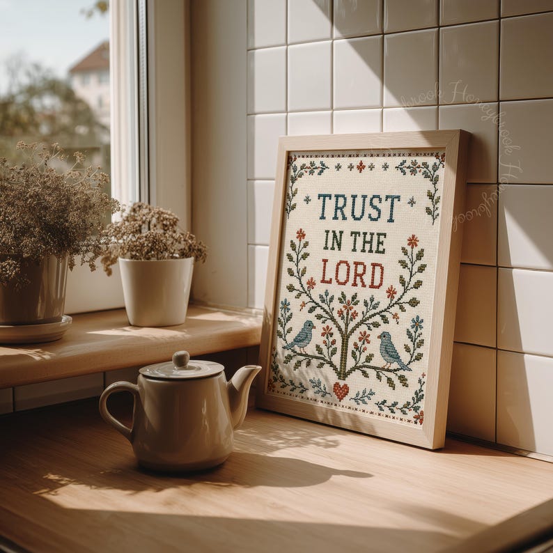 Trust in the Lord Inspirational Inspired Wall Art, Christian Wall Decor ...
