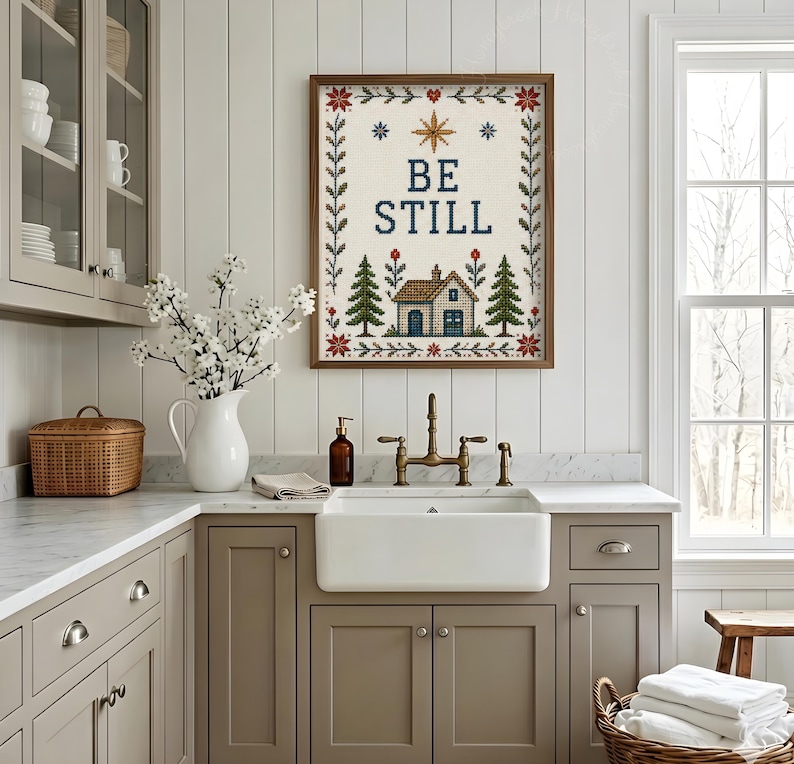 Christian Inspired Art, "be Still" Inspirational Wall Decor (digital ...