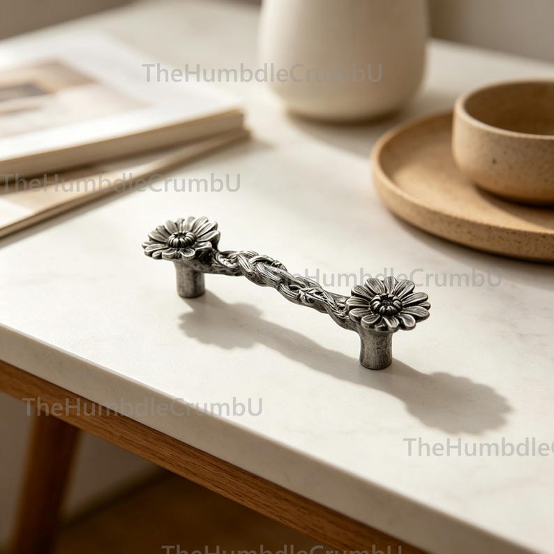 Classic Vintage Silver Pull, Antique Drawer Handle, Creative Wardrobe ...