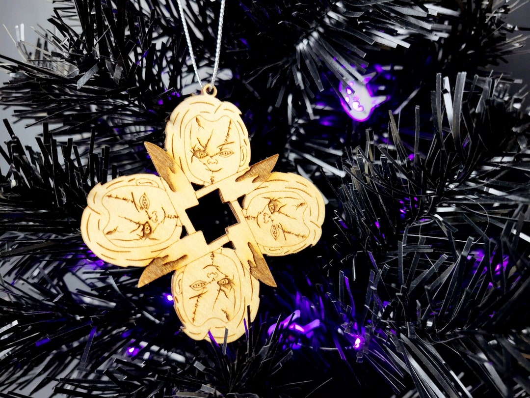 Chucky Wooden Snowflake Horror Ornament - Etsy