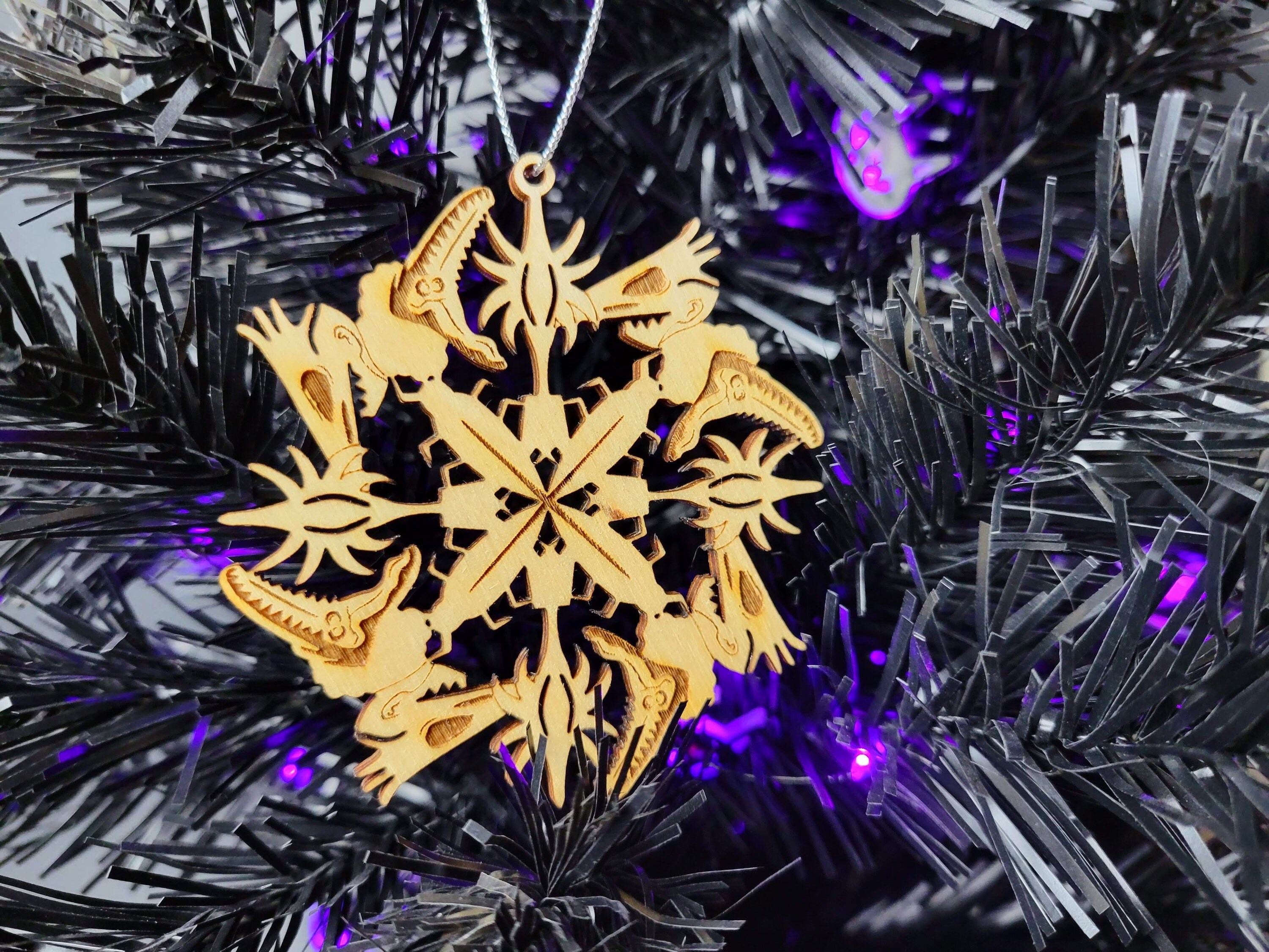 Beetlejuice Wooden Snowflake Horror Ornament - Etsy