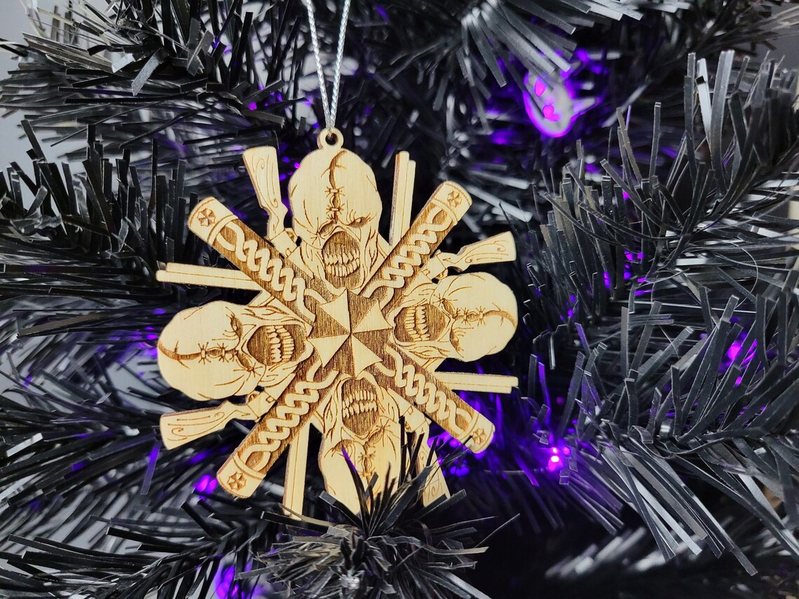 Resident Evil Wooden Snowflake Horror Ornament - Etsy