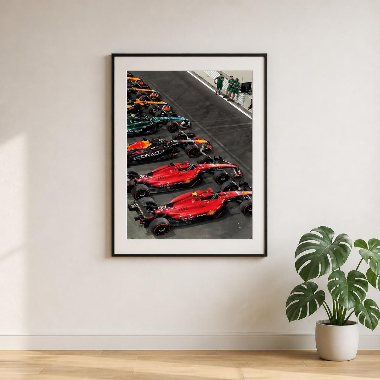 Formula 1 Starting Grid Poster | Modern F1 Grand Prix Canvas Art ...