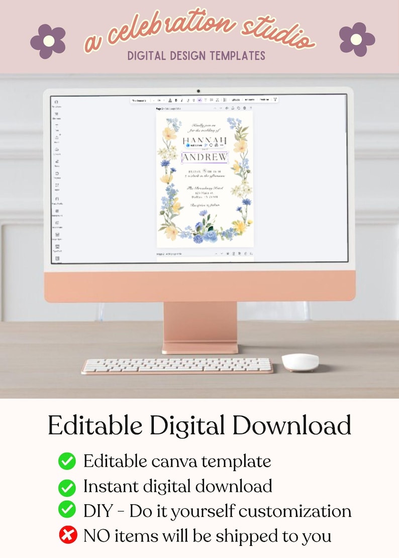 Watercolor Spritz Bar Menu Sign, Editable Cocktail Template (digital ...