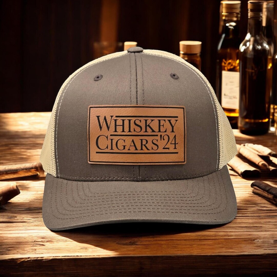 Whiskey | Cigars ’24 | Classic Trucker Hat - Etsy