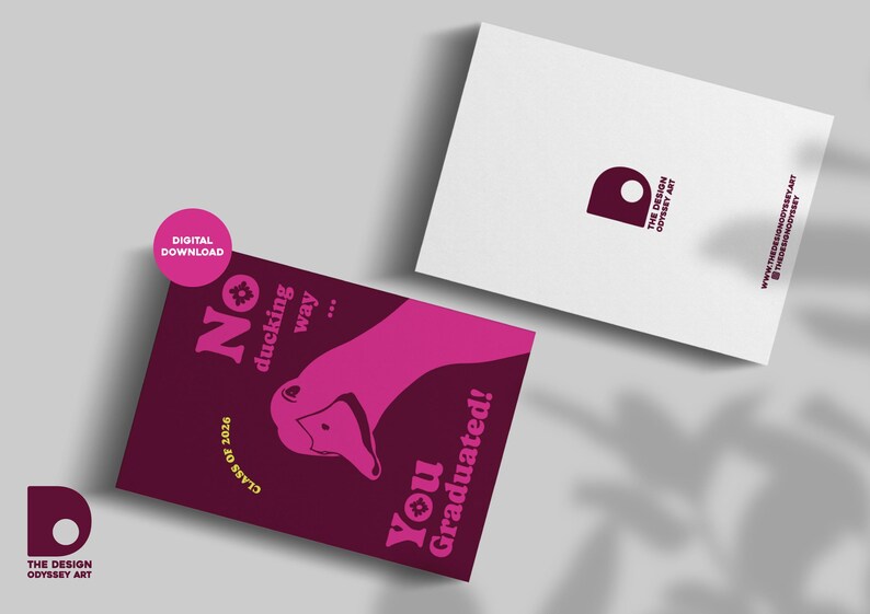Funny Duck Graduation Card | Class of 2026 Grad Postcard (A6 Digital ...