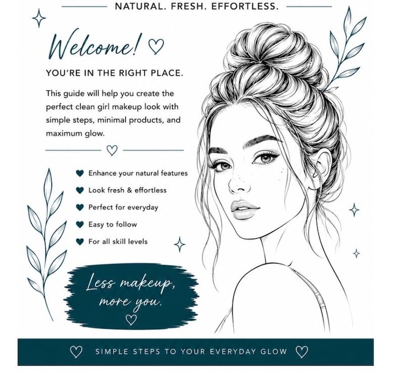 Clean Girl Makeup Guide - Etsy UK