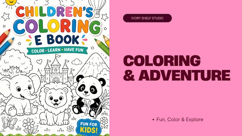Coloring Book for Children (15 Pages) | PDF, ZIP File - Etsy