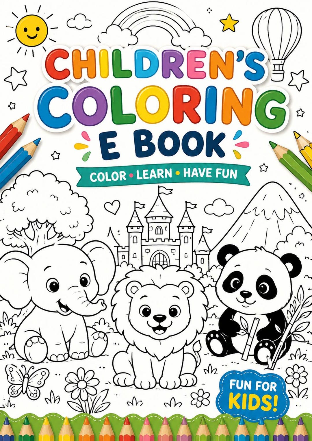 Coloring Book for Children (15 Pages) | PDF, ZIP File - Etsy