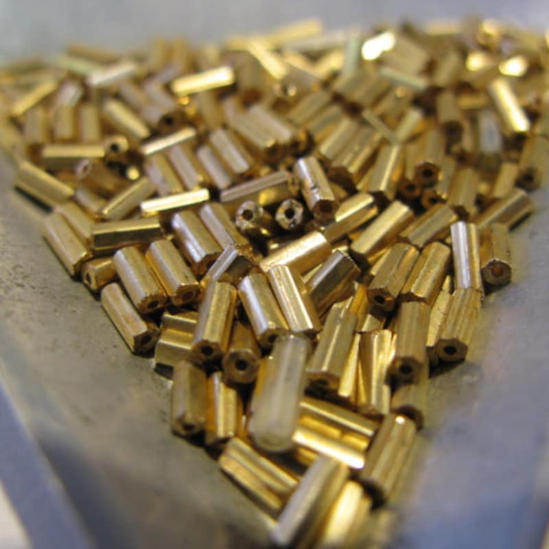 Gold Bugle Beads - Etsy