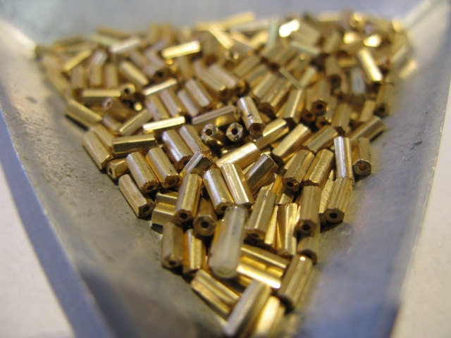 Opaque Gold Finish Czech Bugle Bead Size 2 Bugle Bead 4mm X - Etsy