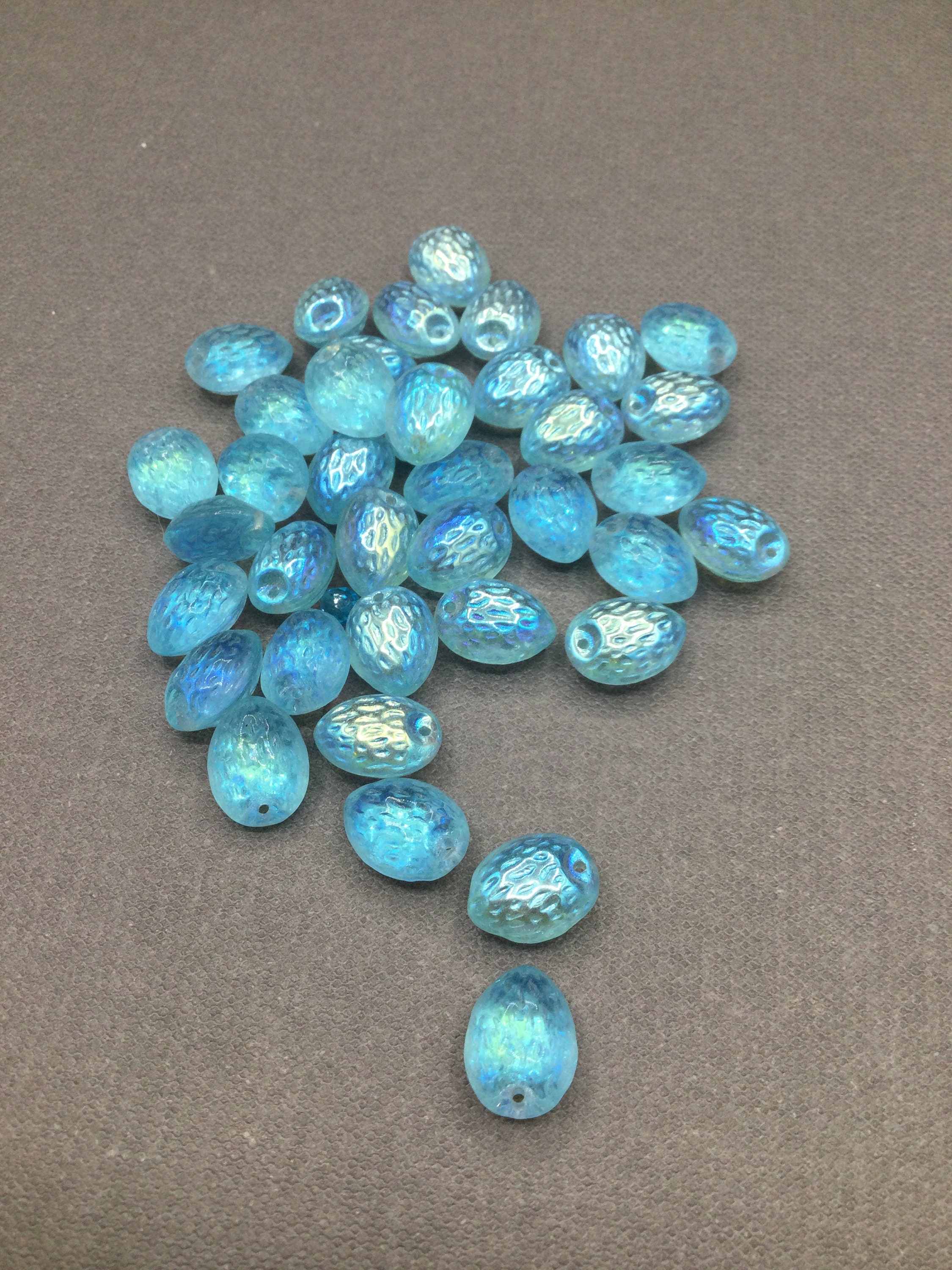 Glass Strawberry Bead Aqua Strawberry Glass Bead 13mm Blue - Etsy