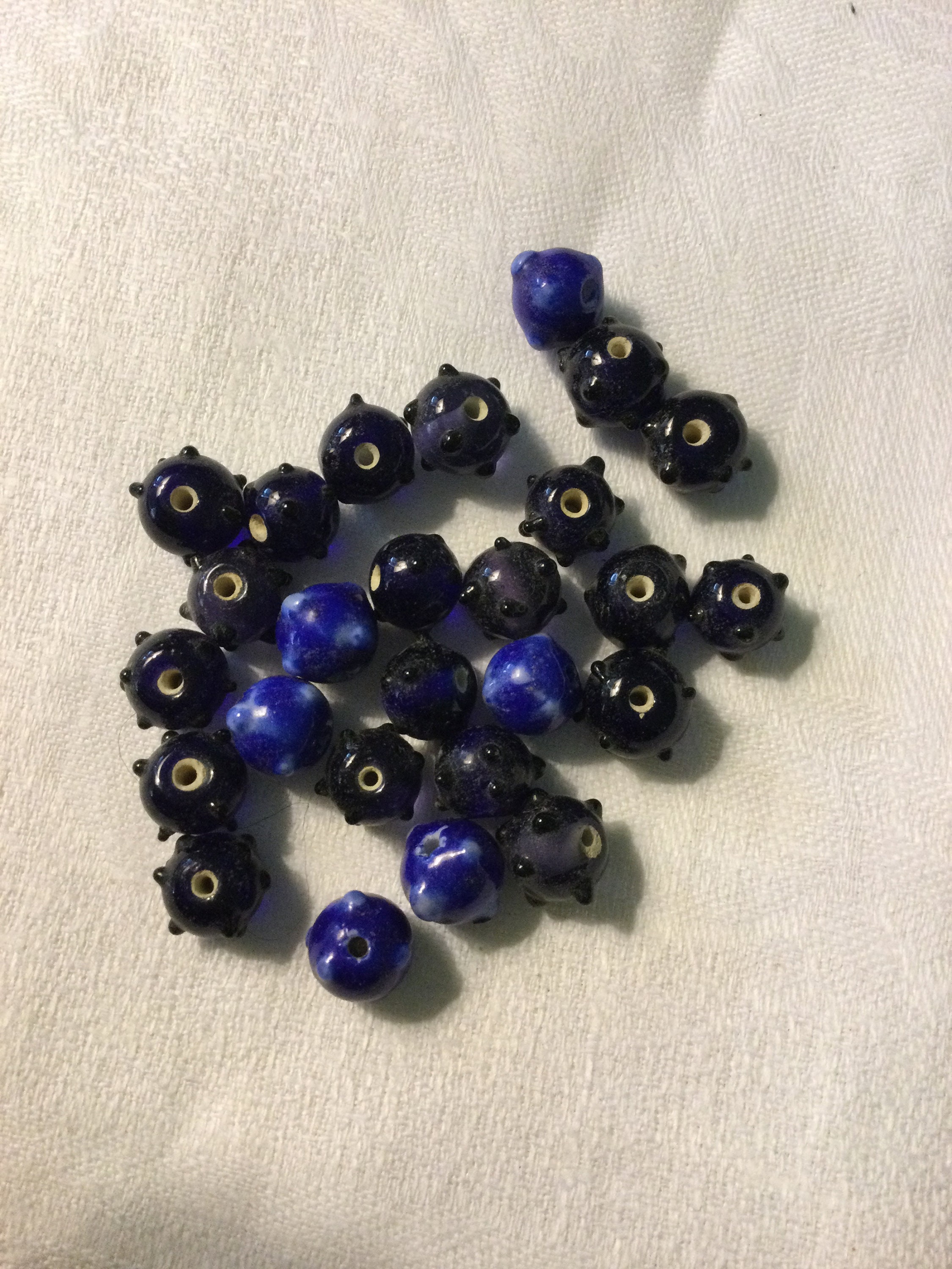 10mm Dark Blue Bead With Bumps Opaque Dark Blue Bead With - Etsy
