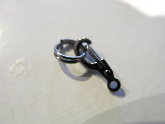 5x11mm Self Closing Clasp With 6mm Black Oxide Split Ring | Etsy