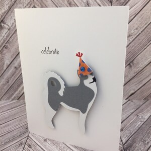 Siberian Husky Card, Husky Card, Husky Birthday Card, Husky Thank You ...