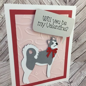 Siberian Husky, Siberian Husky Valentine Card, Siberian Husky Card, Dog ...