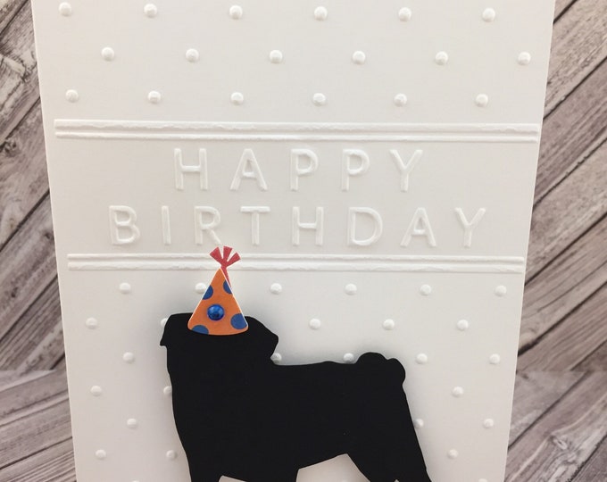 Pug Pug Card Pug Birthday Card Pug Greeting Card Dog - Etsy