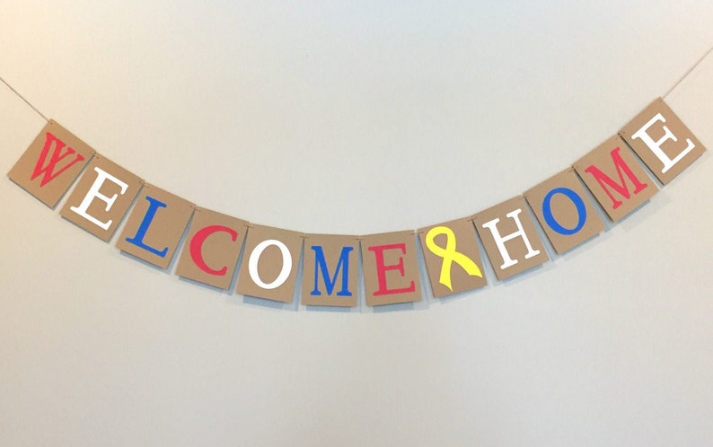 Welcome Home Banner Military Banner Deployment Banner Red - Etsy