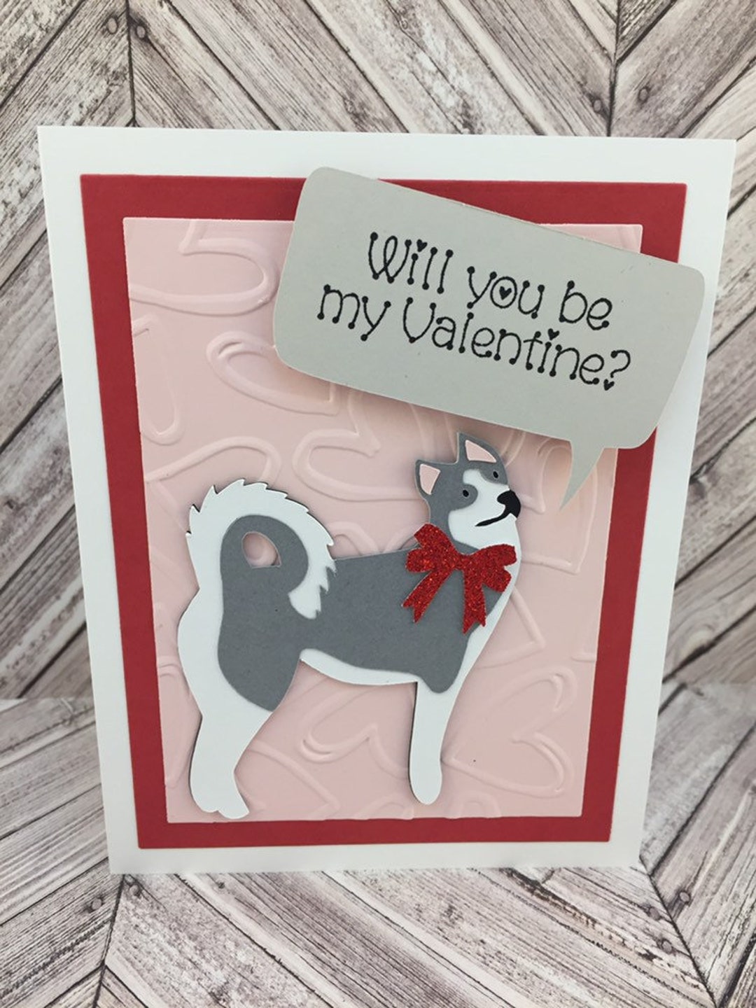 Siberian Husky, Siberian Husky Valentine Card, Siberian Husky Card, Dog ...