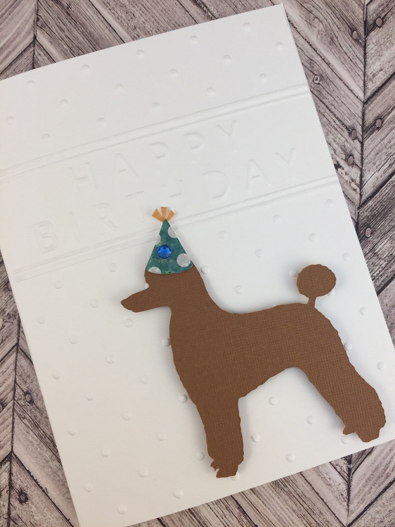 Poodle poodle card poodle birthday cardpoodle greeting | Etsy