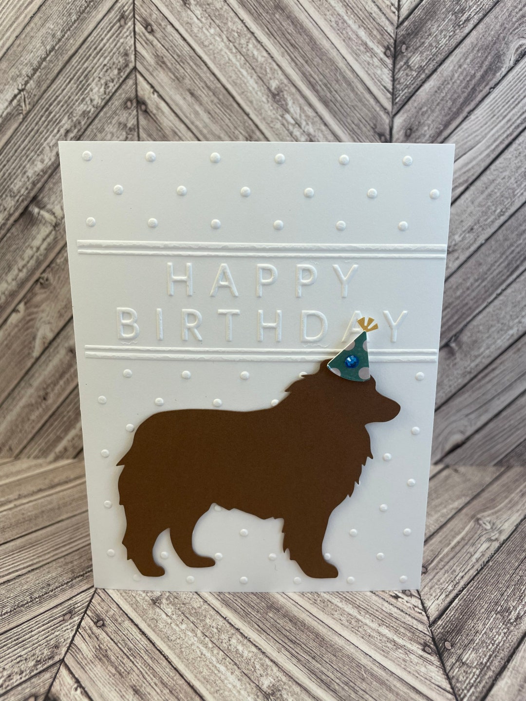Australian Shepherd Birthday Card, Aussie Dog, Party Hat - Etsy