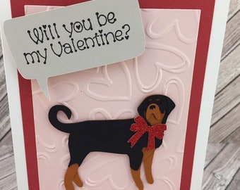 Rottweiler Valentine Card | Etsy