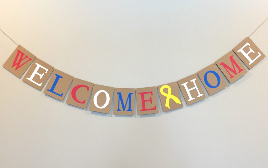 Welcome Home Banner Military Banner Deployment Banner Red - Etsy