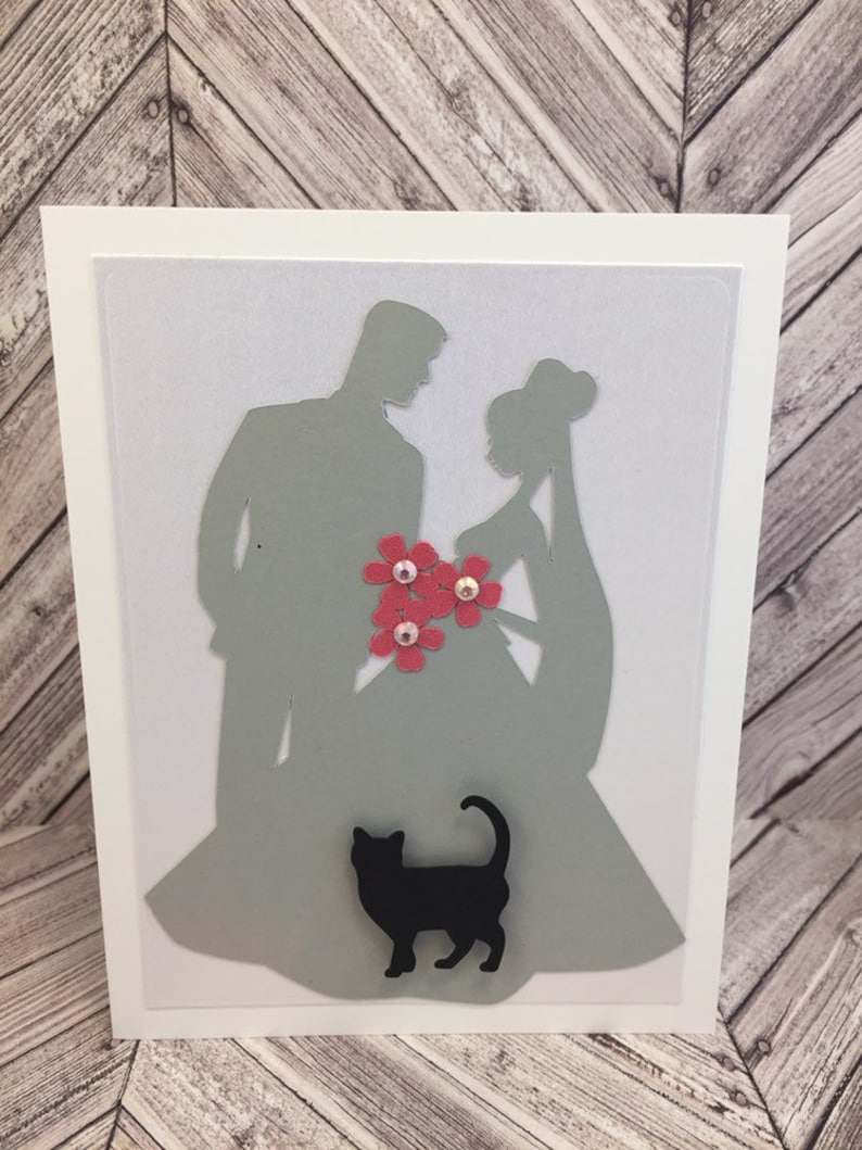 Cat Card Cat Wedding Card Bride and Groom Bride and Groom - Etsy