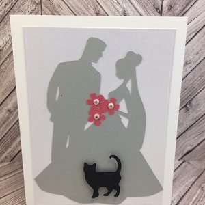 Cat Card, Cat Wedding Card, Bride and Groom, Bride and Groom Wedding ...