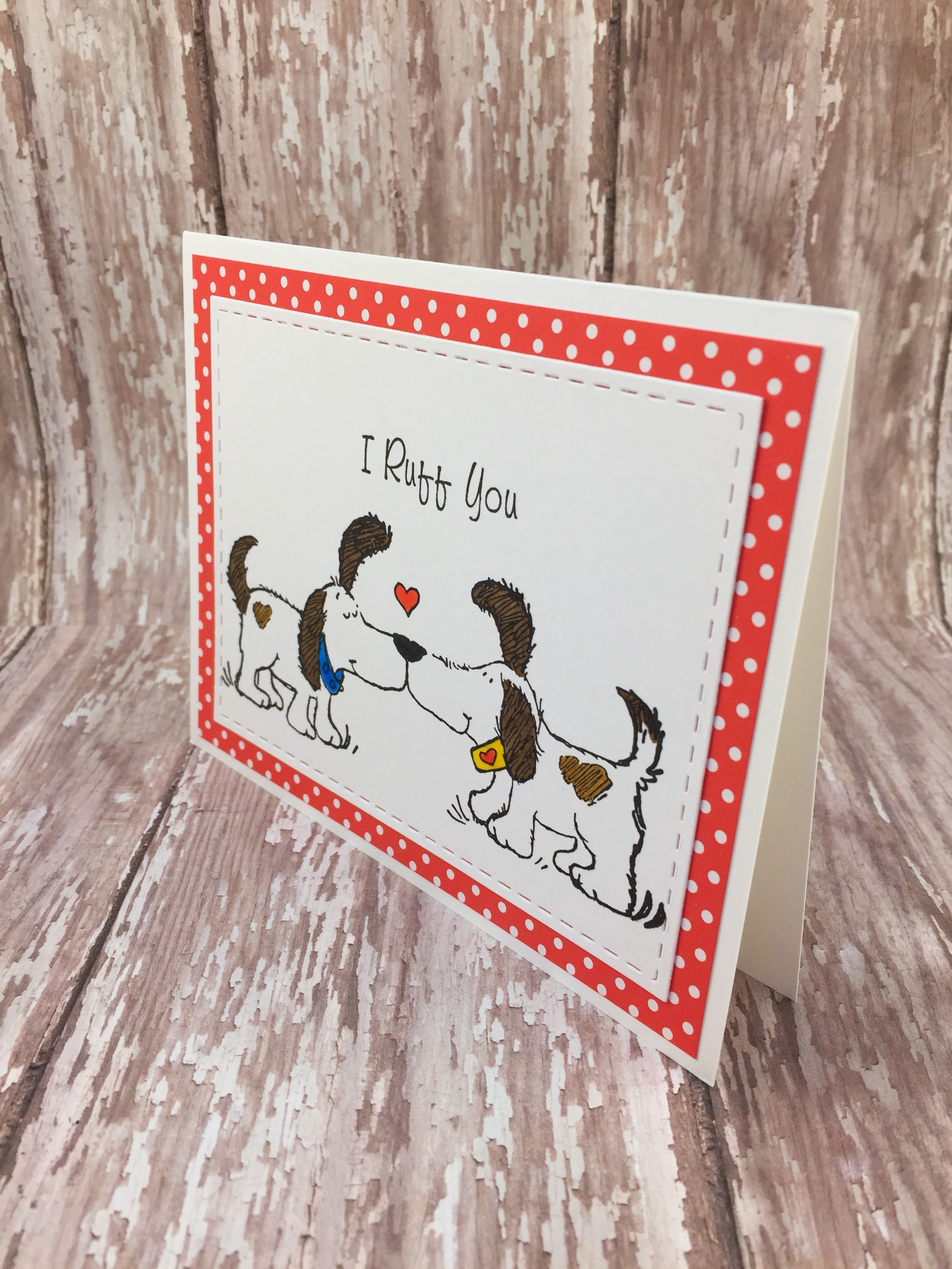 I Ruff You Cardhappy Valentine's Day Cardlove Carddog - Etsy UK
