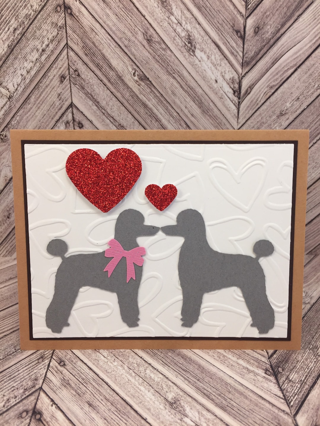 Poodle, Poodle Card, Poodle Valentine Card, Dog Valentine Card, Poodle ...