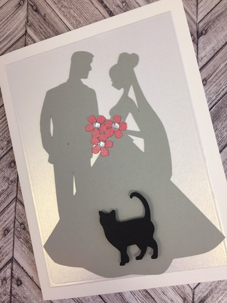 Cat Card Cat Wedding Card Bride and Groom Bride and Groom - Etsy