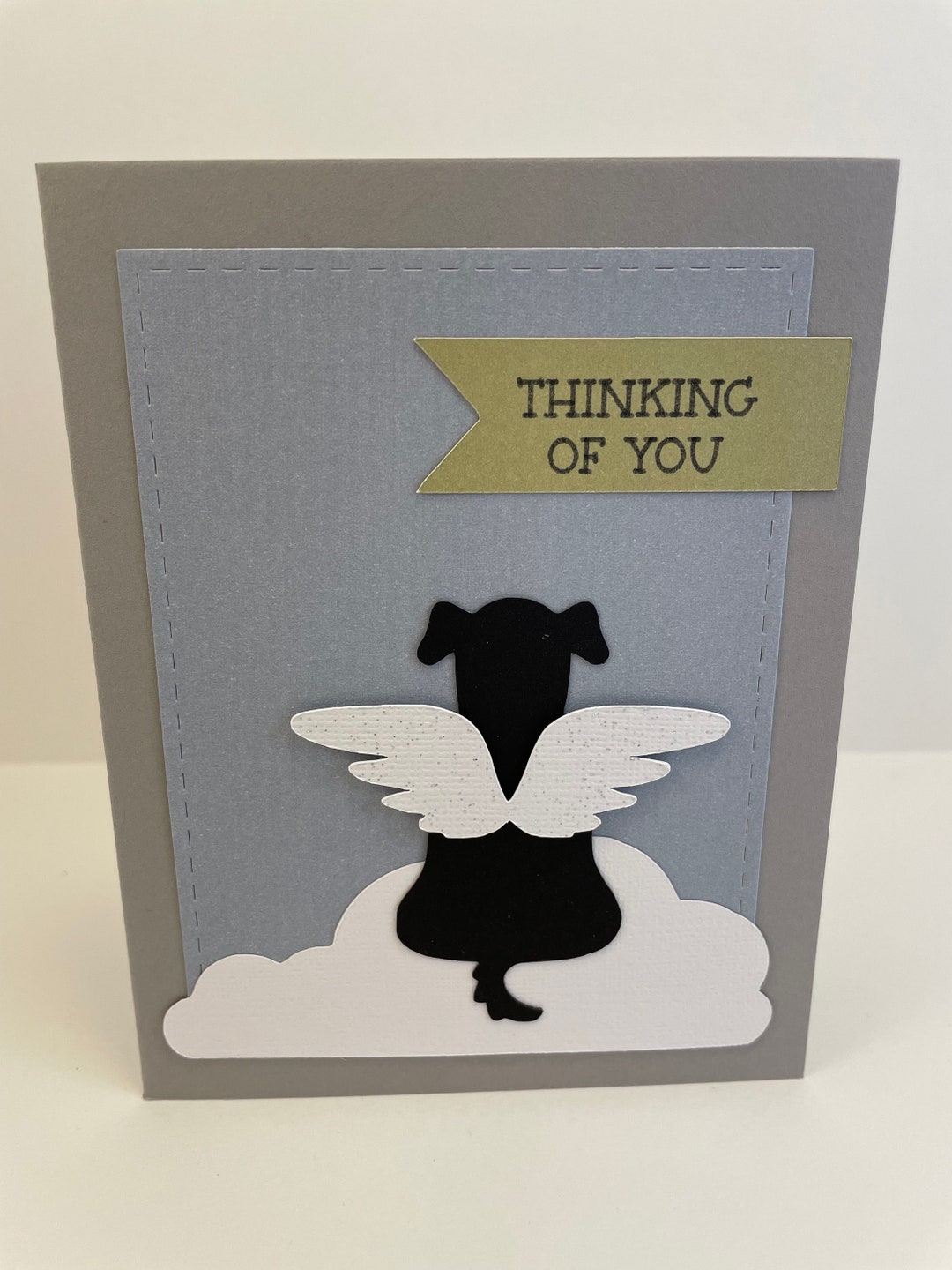 Dog Sympathy Card, Handmade Pet Loss Card - Etsy