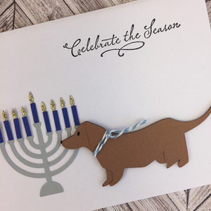 Menorah, Menorah Card, Hanukkah, Hanukkah Card, Hanukkah Dog Card, Dog ...
