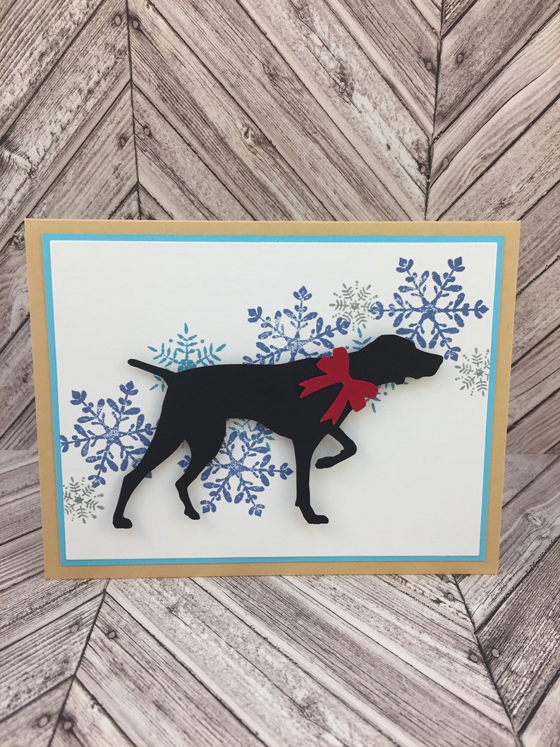 Christmas dog card german shorthaired pointer christmas card | Etsy