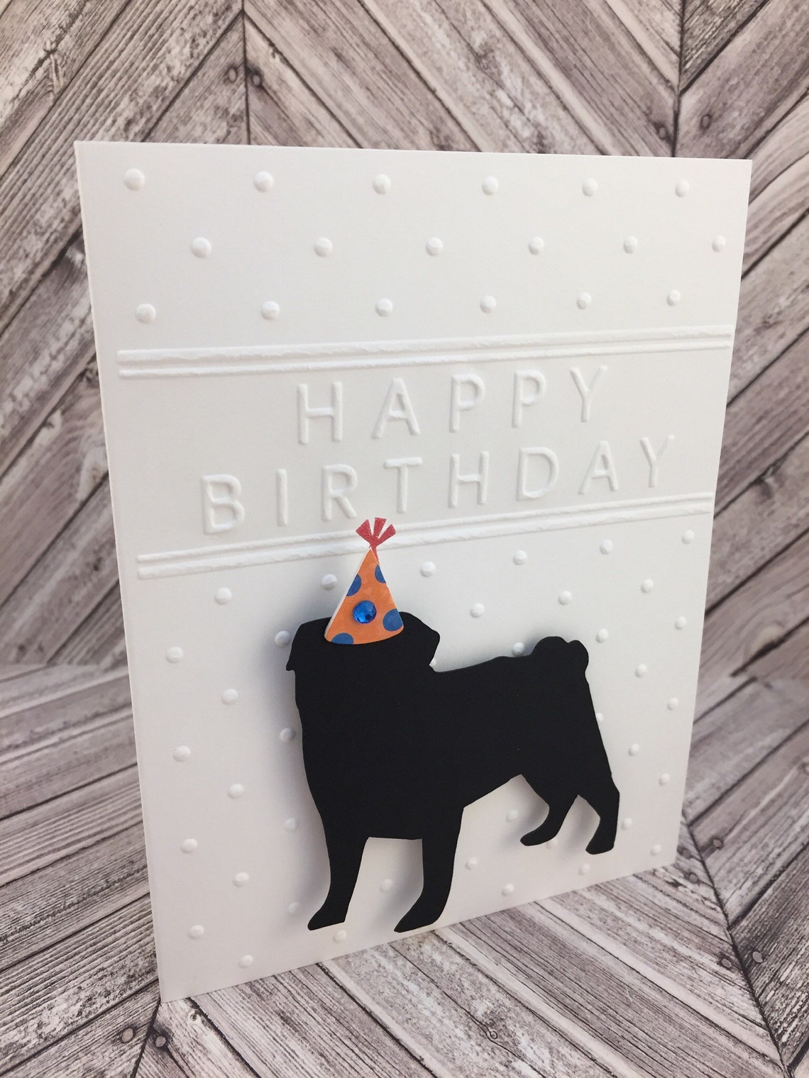 Pug pug card pug birthday card pug greeting card dog | Etsy