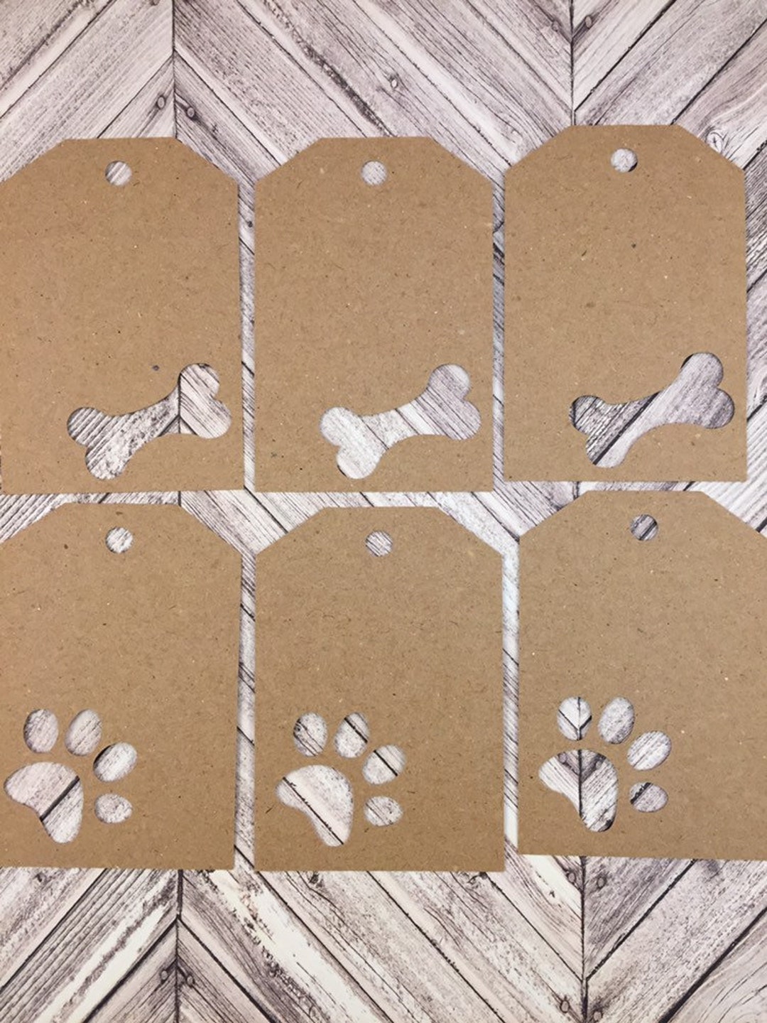 Kraft Dog Bone & Paw Print Gift Tags - Set of 8 - Etsy