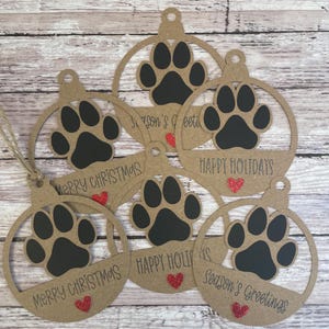 Paw Print Gift Tags,paw Print Tag,pet Party Tags,pet Party Favor,pet ...