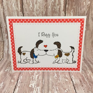 I Ruff You Card,happy Valentine's Day Card,love Card,dog Valentine Card ...