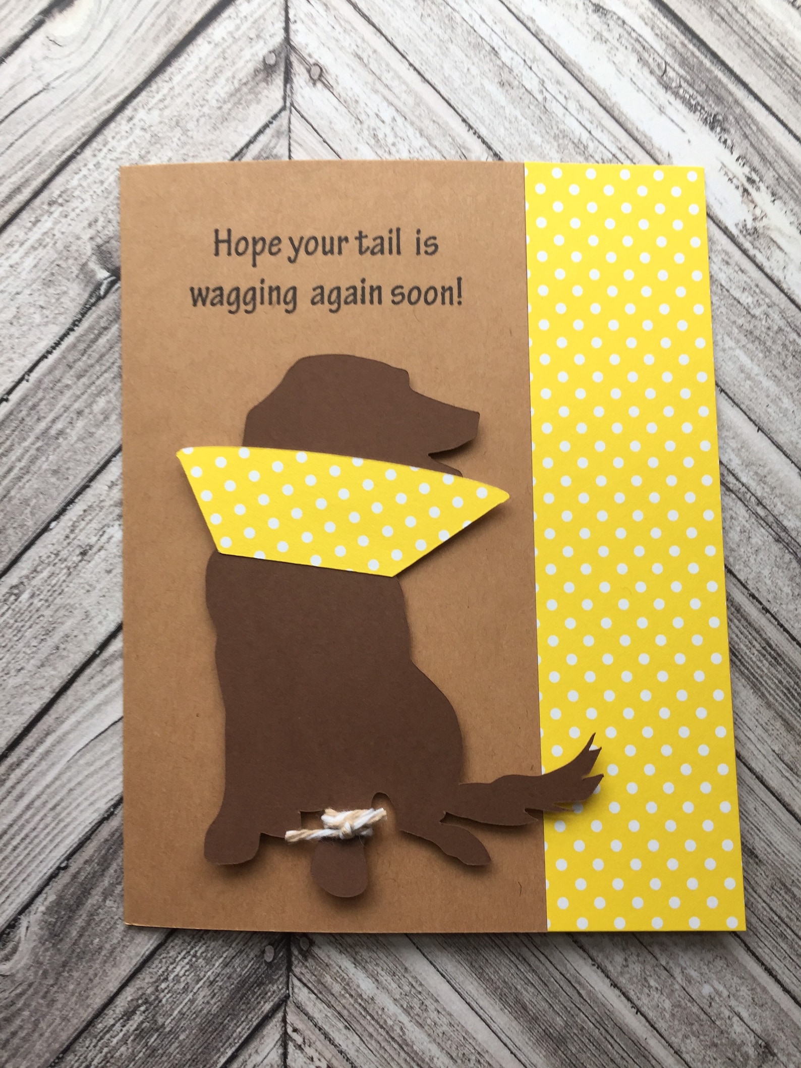 Dog Get Well Card, Hand Stamped Sentiment - Etsy