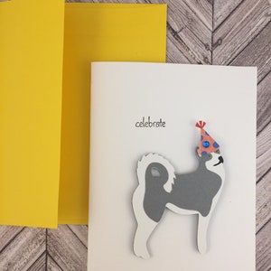 Siberian Husky Card, Husky Card, Husky Birthday Card, Husky Thank You ...