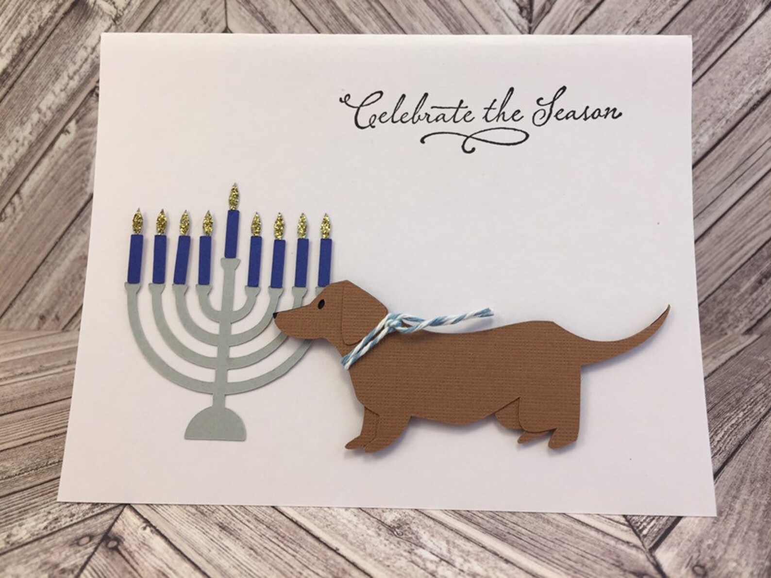 Menorah Menorah Card Hanukkah Hanukkah Card Hanukkah Dog | Etsy