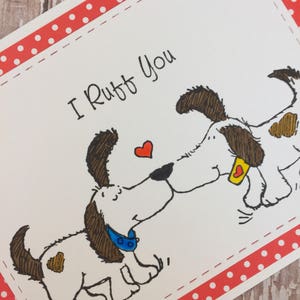 I Ruff You Card,happy Valentine's Day Card,love Card,dog Valentine Card ...
