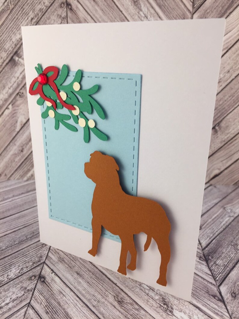 American Staffordshire Pit Bull Card Pit Bull Christmas - Etsy