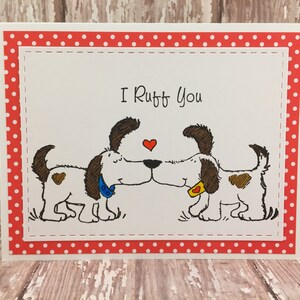 I Ruff You Card,happy Valentine's Day Card,love Card,dog Valentine Card ...
