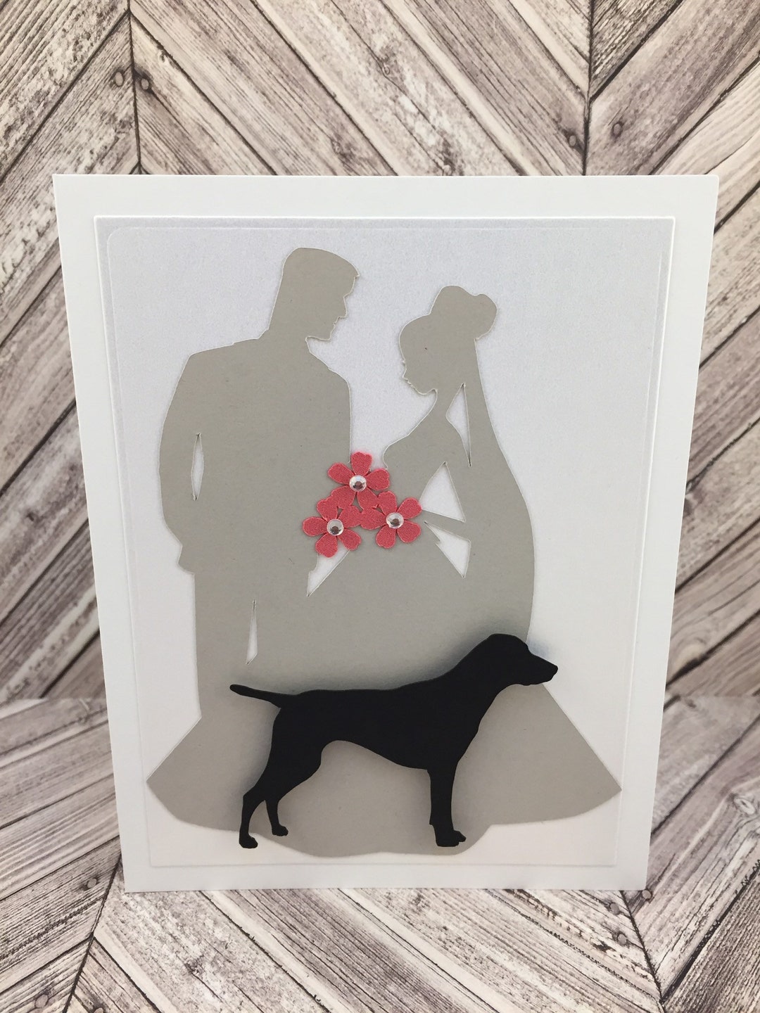 Wedding Card Bride and Groom Card Dog Wedding Card Dog Dog - Etsy