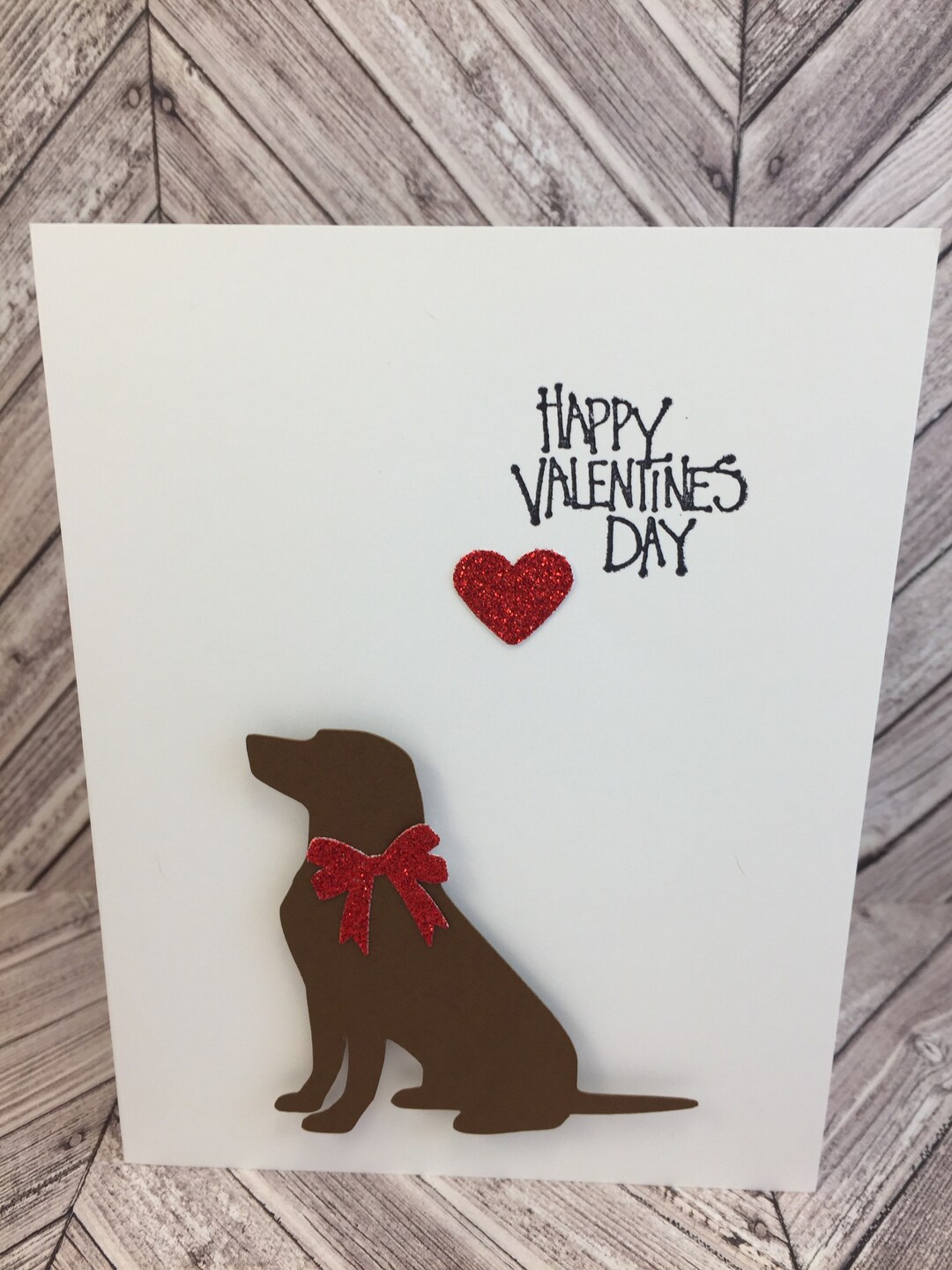 Chocolate Lab Valentine's Day Card, Chocolate Lab Card, Dog Valentine's ...
